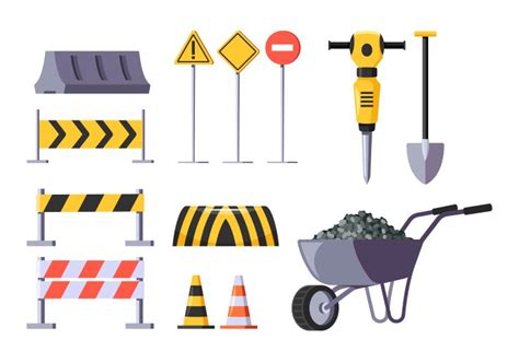 Road Construction Equipment Bulldozer Royalty Free Vector