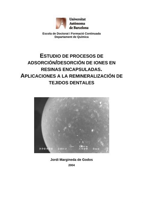 PDF Estudio de procesos de Adsorción Desorción ddd uab cat Escola