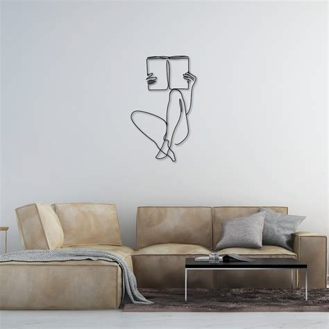 Minimalist Line Art Metal Wall Decor Metal Wall Art Home Etsy