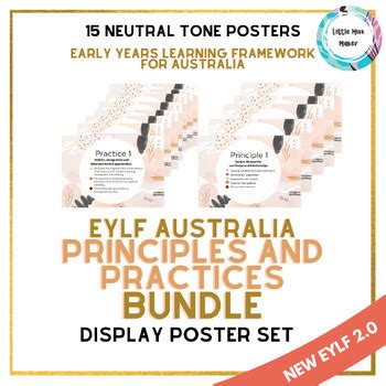 NEW 2023 EYLF 2 0 Principles And Practices Poster Set Neutral BUNDLE