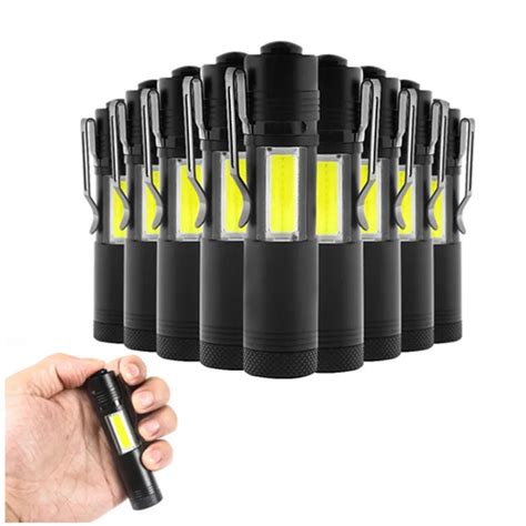 5 10pcs Pen Lights Portable Mini LED Flashlight Torch CREE XPE COB