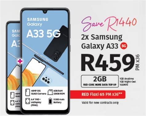 2x Samsung Galaxy A33 Offer At Vodacom