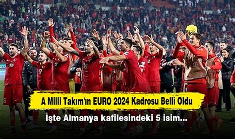 A Milli Takım ın EURO 2024 Kadrosu Belli Oldu İşte Almanya