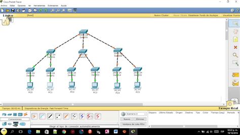Topolog A De Arbol En Cisco Packet Tracer Youtube