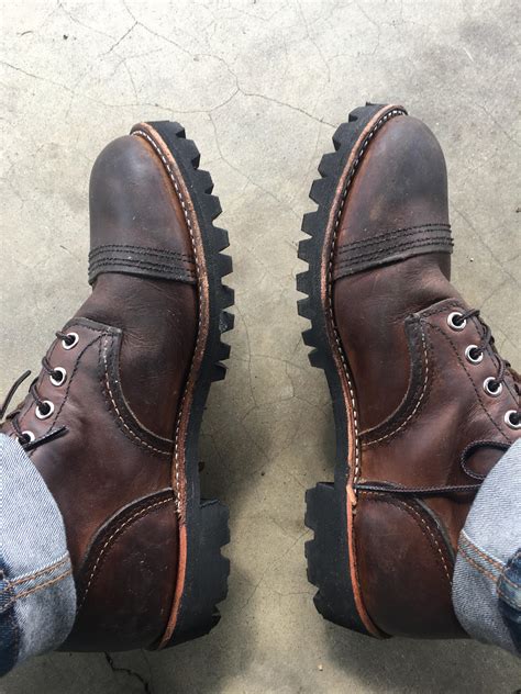 Resoled Iron Rangers Vibram Lug Solo R RedWingShoes