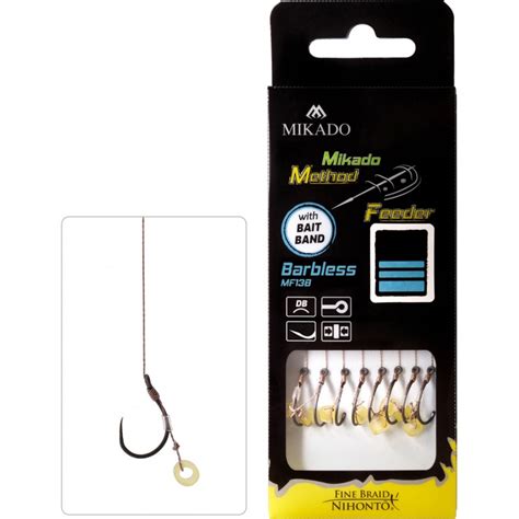 Haczyki Z Przyponem Mikado Method Feeder MF Bez Zadziora Plecionka Roz