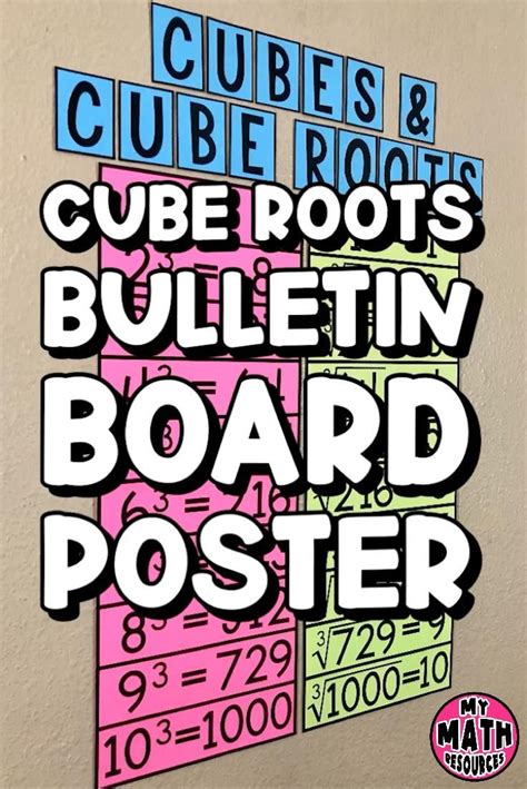 Cubes And Cube Roots Bulletin Board Poster Artofit