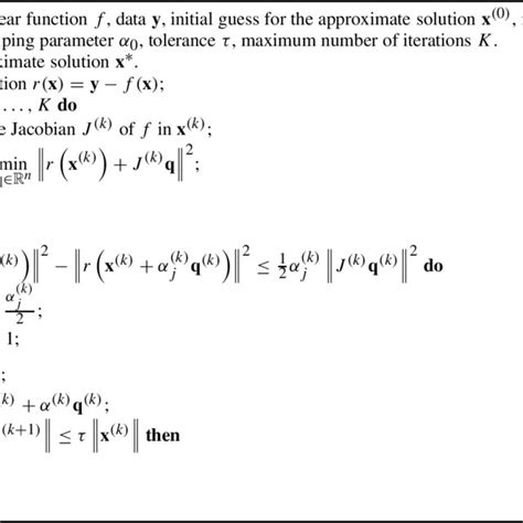 the classical gauss newton method download scientific diagram