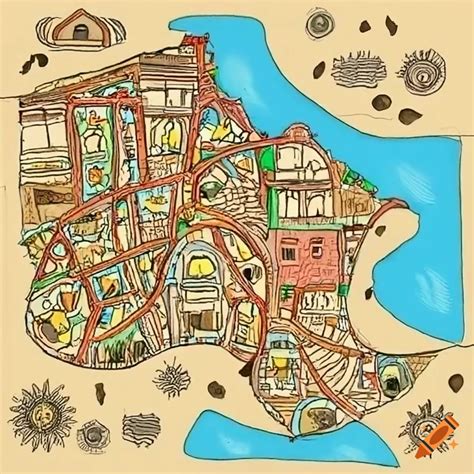 Vibrant Map Of An Indian Village On Craiyon