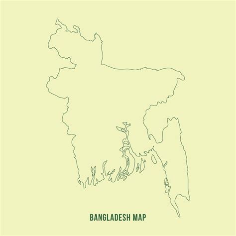 Premium Vector Bangladesh Map Vector Silhouette Outline