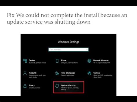 How To Fix We Could Not Complete The Install Because An Update Service