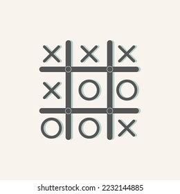 Tic Tac Toe Game Icon Vector Stock Vector Royalty Free 2232144885