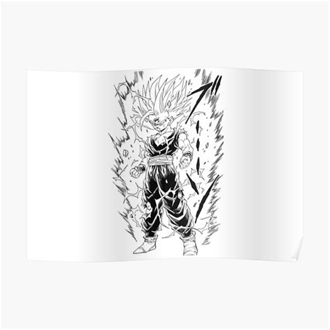 Gohan Super Saiyan 2 Dragon Ball Z Manga Ssj2 Poster For Sale By