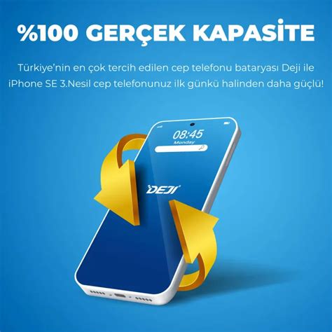 IPhone SE 2022 Mucize Batarya Deji Orijinal MAh Kapasite