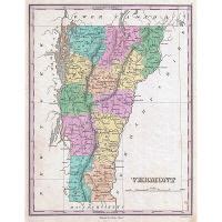Detailed Map Of Vermont State With Relief Vermont State USA Maps