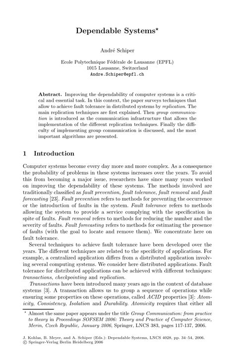 pdf dependable systems