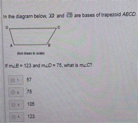 Solved In The Diagram Below Overline AB And Overline CD Are Bases Of