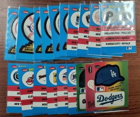 Lot Of Fleer Team Logo Stickers Vintage MLB Baseball Lot EBay