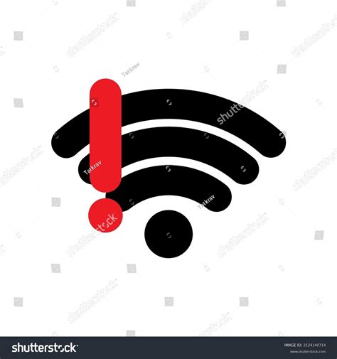 Wifi Exclamation Mark Communication Technology Internet Stock Vector