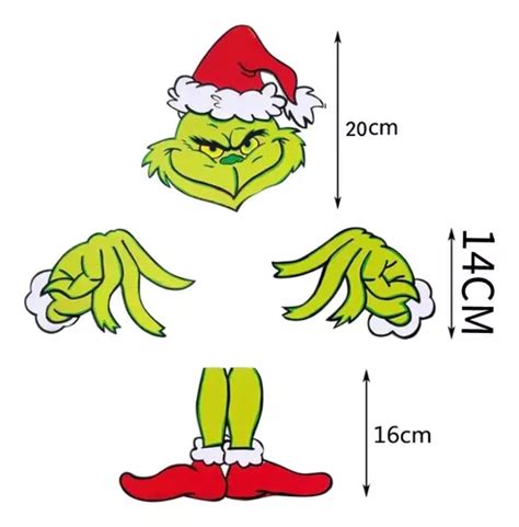 Decoração de festa de cabeça mãos e pernas de Grinch D MercadoLivre