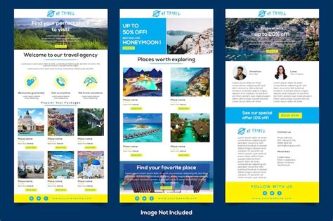 Premium Vector Newsletter For Travel Agency