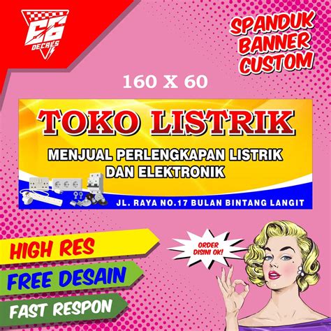 Jual Spanduk Banner Toko Listrik Shopee Indonesia