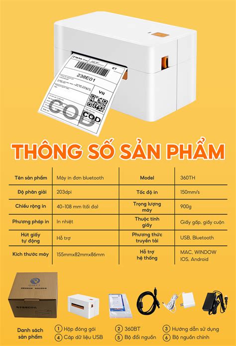 Máy in nhiệt AYIN 368 máy in đơn hàng tem vận chuyển mã vạch khổ A7