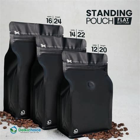 Jual Kemasan Kopi STANDING POUCH ZIPPER VALVE COFFE Kemasan Klip Kopi