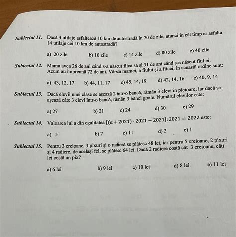 VA ROG DACĂ PUTEȚI REZOLVA MĂCAR UN EX SAU 2 REPEDE CA AM NEVOIE