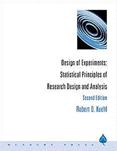design of experiments statistical principles of research design and analysis kuehl robert o