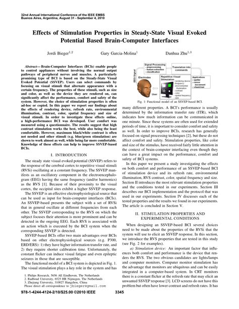 pdf effects of stimulation properties in steady state visual evoked potential based brain