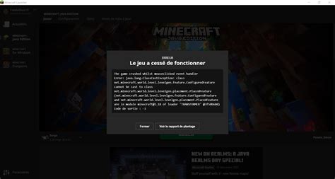 The Game Crashed Whilst Mouseclicked Event Handler Forum Minecraft N