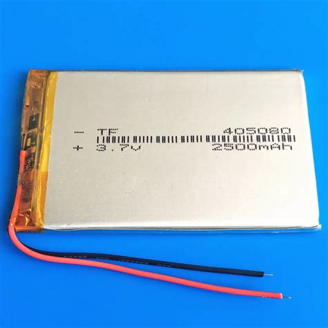 Batería recargable Lipo de polímero de litio 3 7 2500 V 405080 mAh