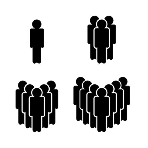 Premium Vector People Vector Icons Icons Of A Person And A Group Of