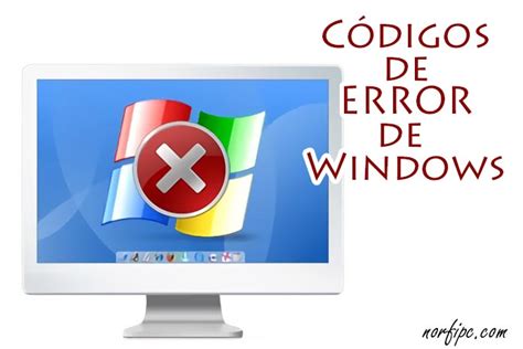 Listado de todos los códigos de error generados por Windows