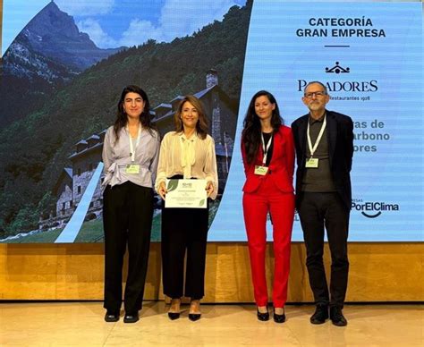 Paradores premiada por su compromiso climático en el cálculo de la