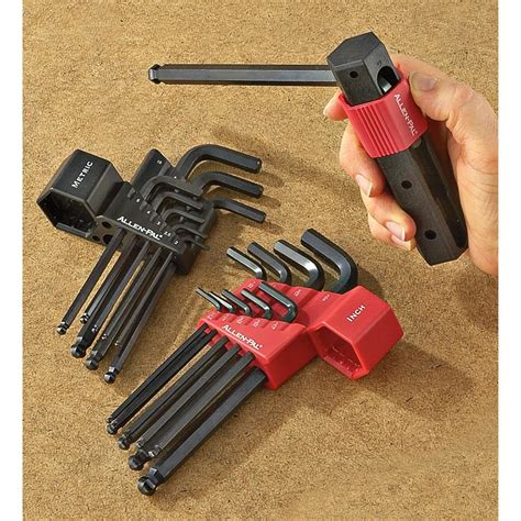 18 Pc Allen Pal SAE Metric Ball End Hex Wrench Set 160331