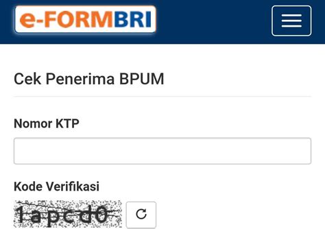 Cek Status NIK KTP Penerima BPUM Tahap 2 Via Eform Bri Co Id Dan Cara