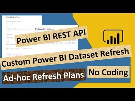 Power Bi Custom Dataset Refresh Ad Hoc Data Refresh Power Bi