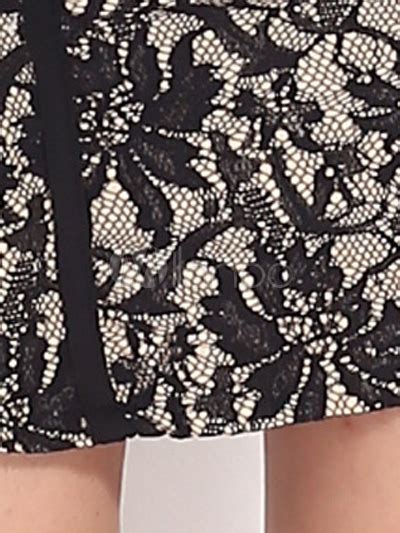 Sexy Black Strapless Lace Mini Dress For Woman Milanoo