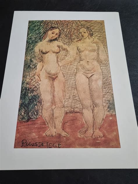 Pablo Picasso Two Nude Women 1906 Vintage Lithograph From The 1960s