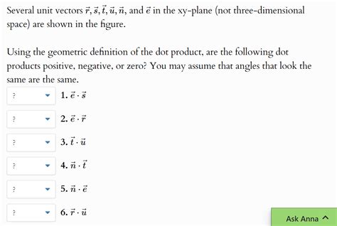 Several Unit Vectors R S T U N And E In The Studyx
