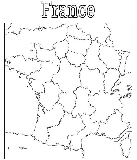 Coloriage Carte France à imprimer sur ColoriageEnfant