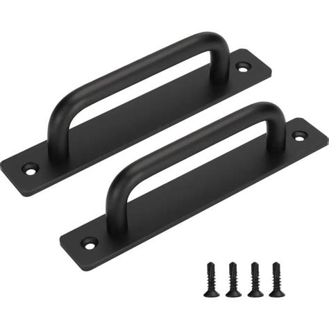 Goldenwarm Lot de 2 Poignée Porte Coulissante Poignée de Porte Noire
