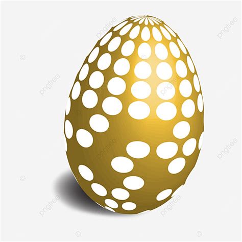 3d Easter Egg Vector Art PNG 3d Golden Easter Egg 3d Egg Golden