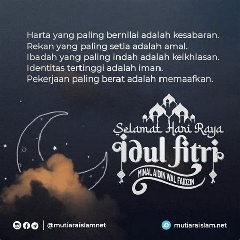 Kata Ucapan Selamat Idul Fitri Terbaik H Kutipan Idul
