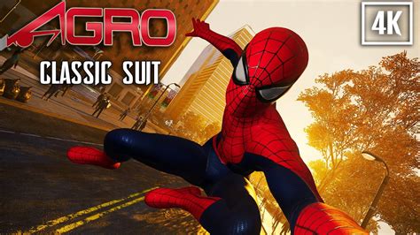 Marvel S Spider Man PC Mod Agro S Classic Suit 4K Gameplay Max