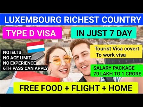 Richest Country Luxembourg Free Work Visa 2024 Luxembourg Work