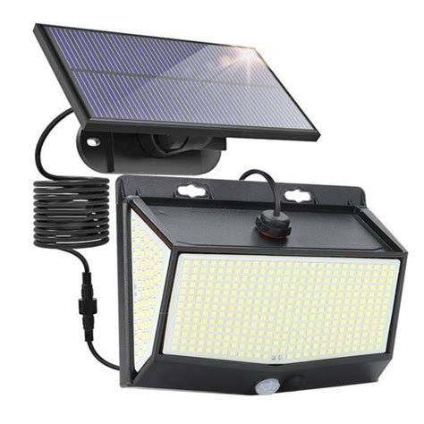 Lampe solaire à 468 LED avec capteur de corps humain conforme à la