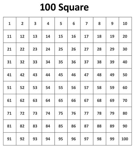 100 Square Grid 10 Free PDF Printables Printablee